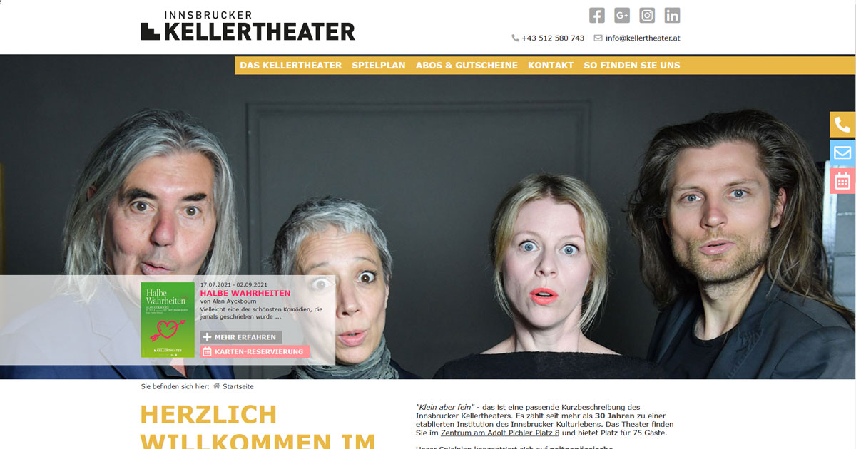 Spielplan ::: INNSBRUCKER KELLERTHEATER